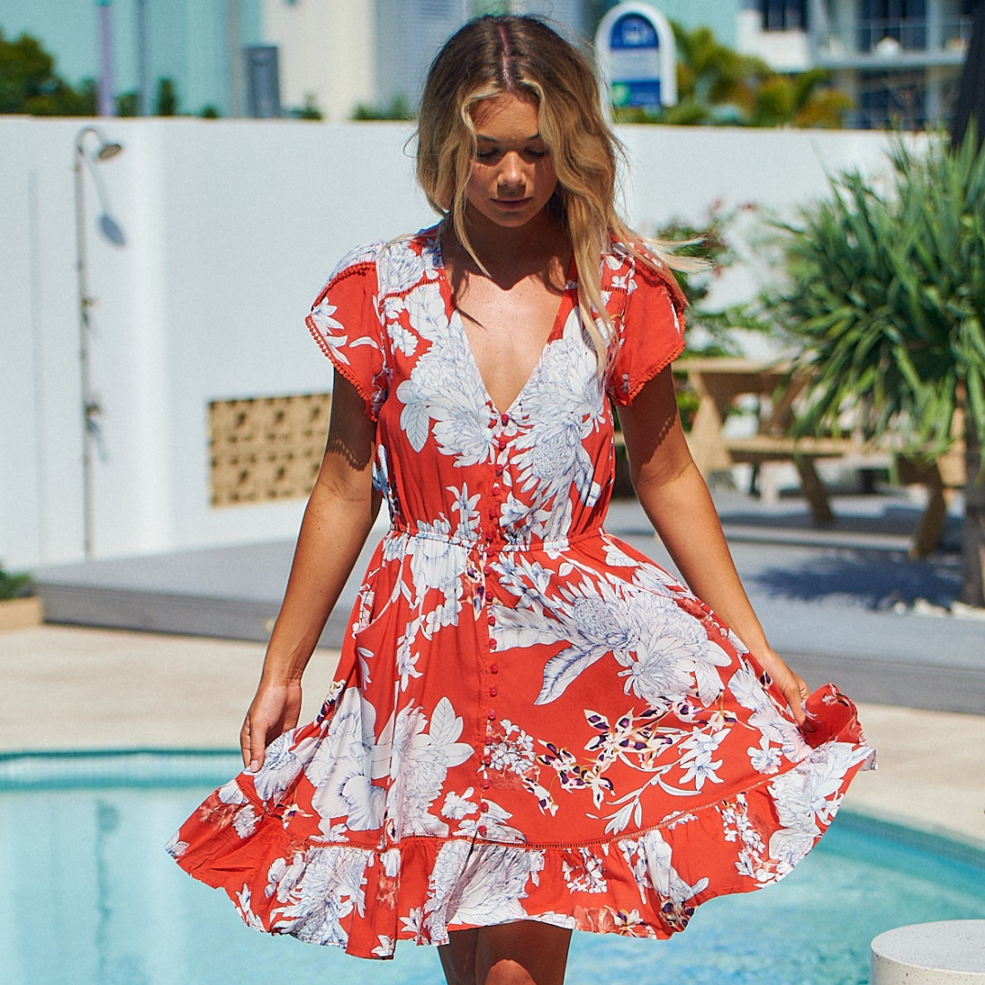 Lizzie Mini Dress St Tropez Print by Jaase – Kenzie Tenzie